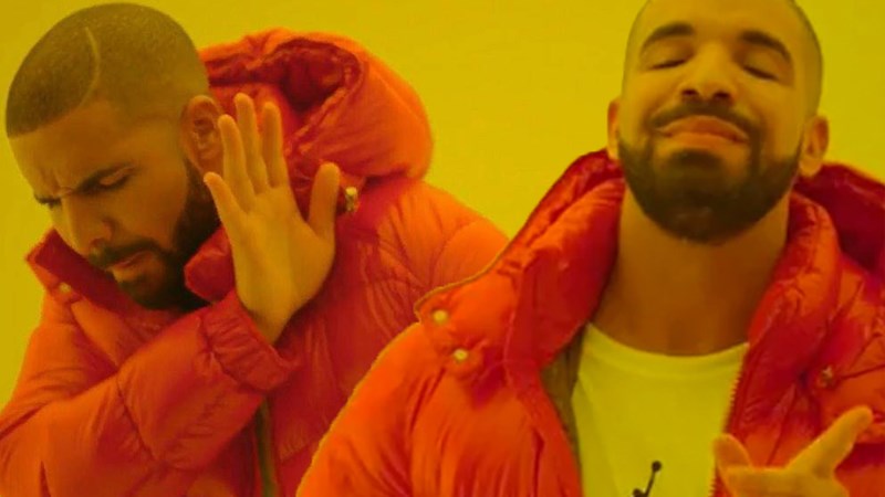 Drake hotline bling meme là gì? Template ảnh gốc chế Drake meme